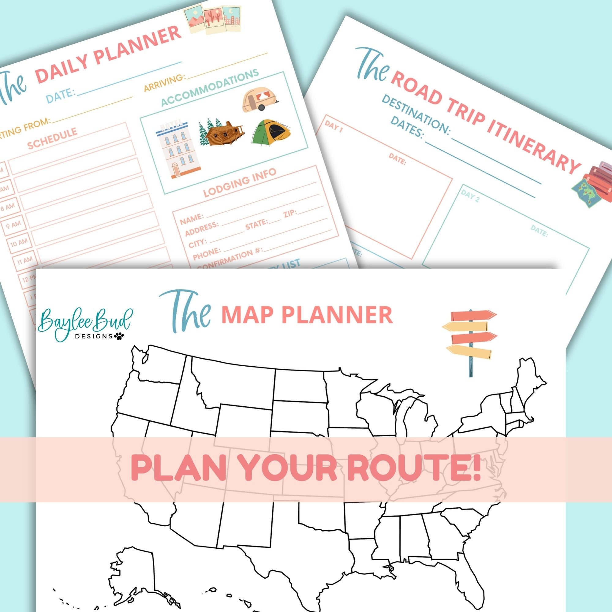 Road Trip Checklists, Printable Road Trip Checklists, Bucket List ...