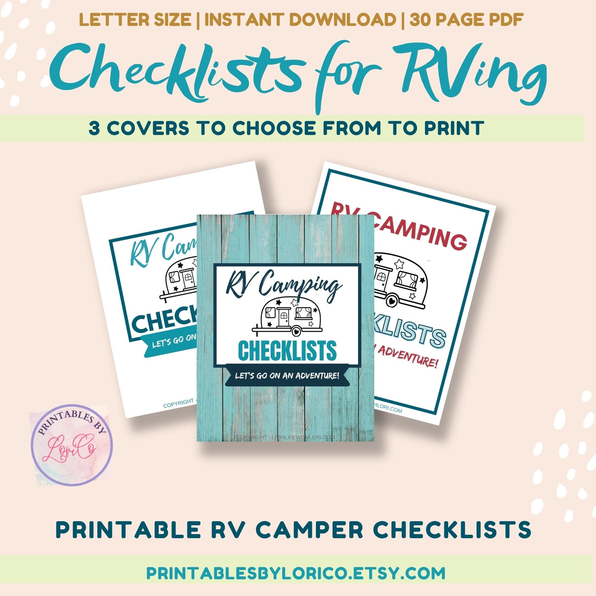 RV Checklists, Printable Camping Checklists, RV Set up and Departure ...