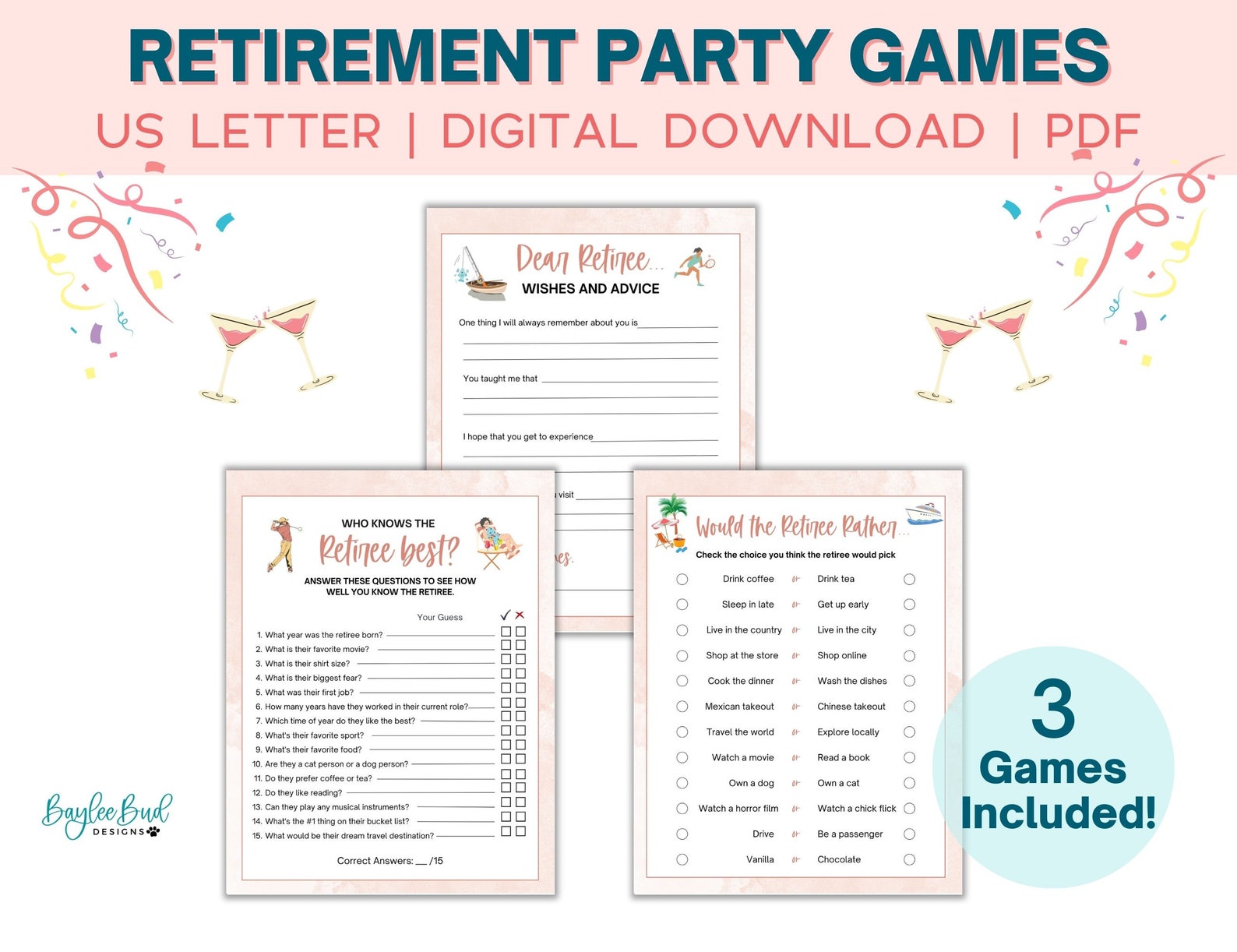Retirement Games, Fun Retirement Party Games, Retirement Party Games ...