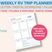 Fillable RV Trip Planner, Fillable Weekly Road Trip Planner, Road Trip ...