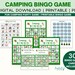 Camping Bingo Cards, Camping Bingo, Camping Bingo Cards for Kids ...