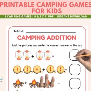 Camping Games, Camping Activity Bundle, Road Trip Games, Camping Maze ...