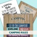 Camping Rules Printable, Camping Wall Art, Camping Sign, Camper Decor ...