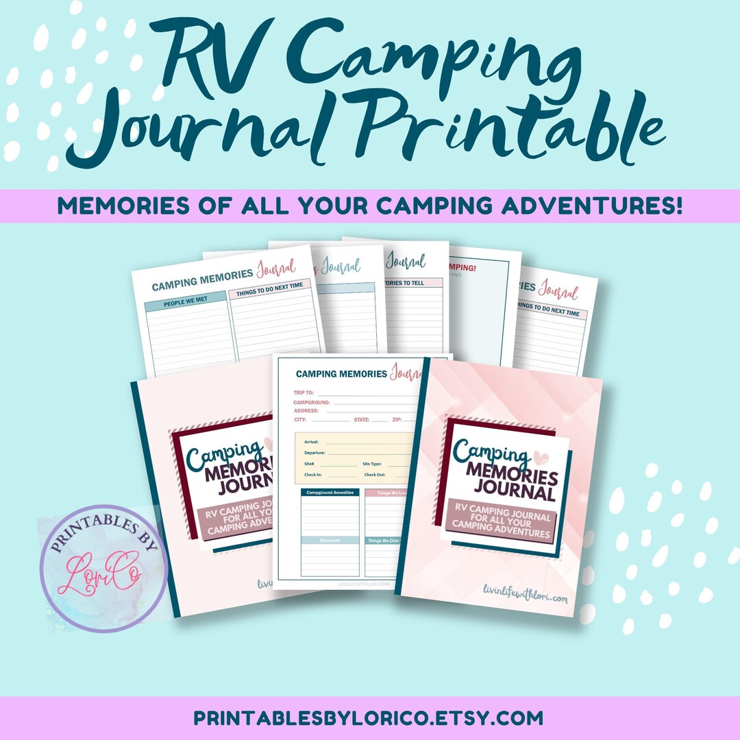 Camping Journal, Family Camping Journal Printable, RV Camping Journal ...