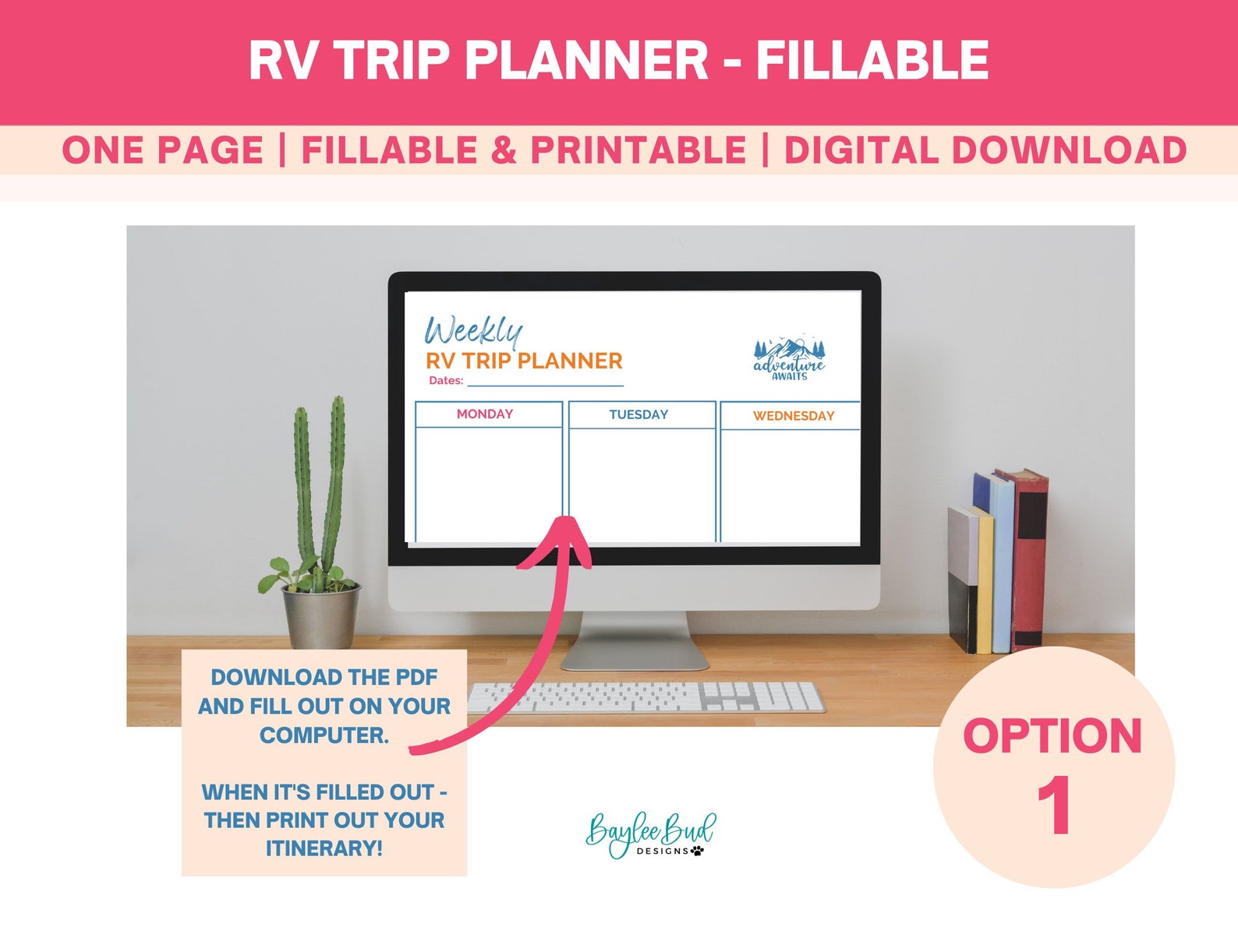 Fillable RV Trip Planner, Fillable Weekly Road Trip Planner, Road Trip ...