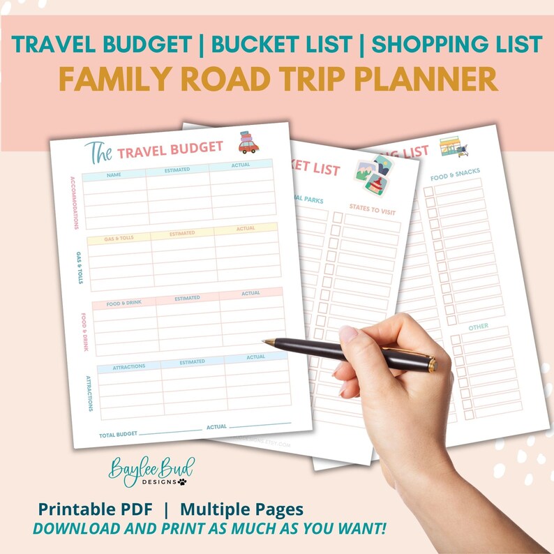 Ultimate Road Trip Planner Printable Road Trip Planner Bundle Family Ultimate Road Trip Planner Printable Road Trip Planner Bundle Family