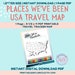 Places I've Been Map, Travel Tracker Map, Places Visited Map, USA Map ...