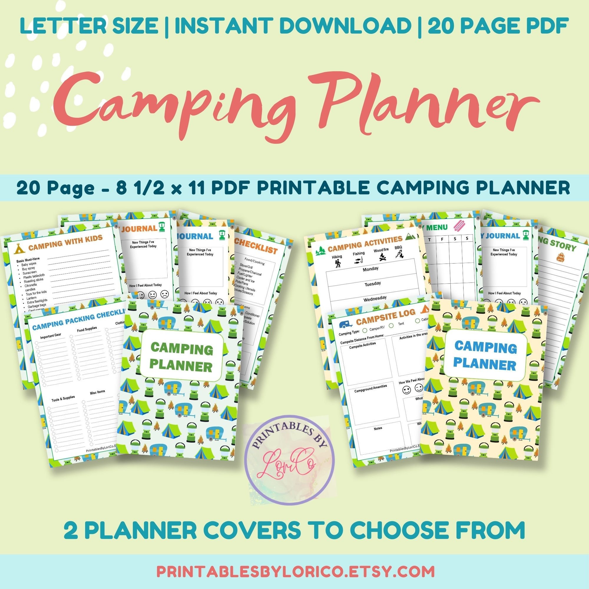Camping List Camping Themed Printable Camping Notes Printable Camping ...