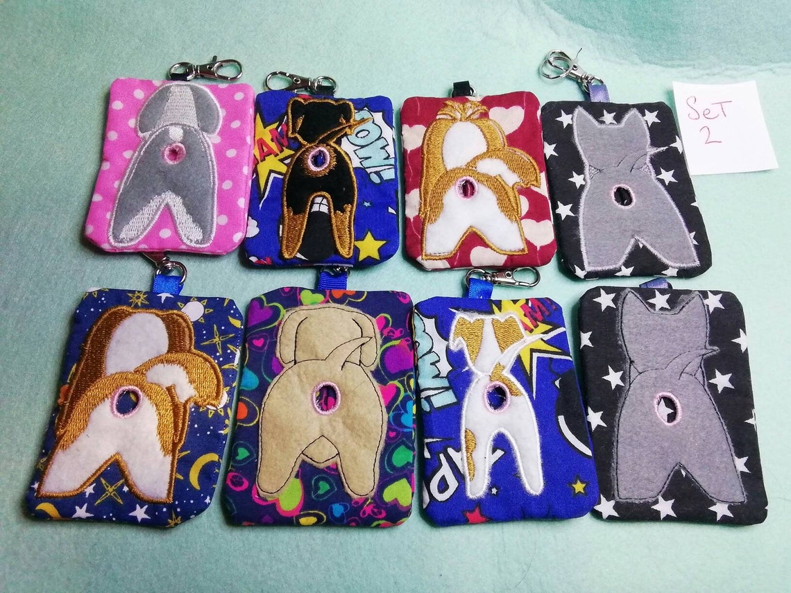 Dog Bottom Poo Bag Holder Embroidery Design File in the Hoop 7 - Etsy