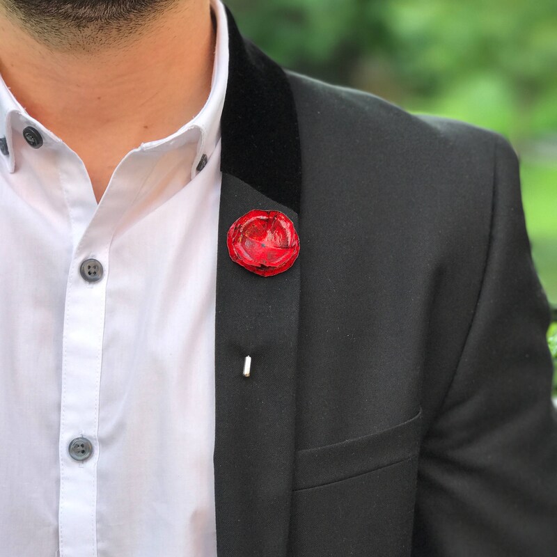 Poppy Lapel Pin - Etsy