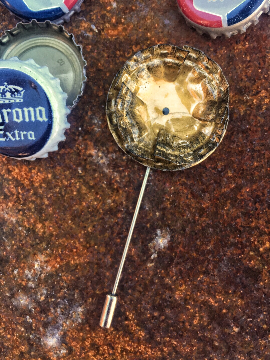 Mens Gold Flower Lapel Pin, Wedding Rose Pin, Bridal Flower Boutonniere ...