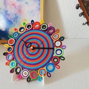 Table Clock, Small Clock, Paper Clock, Desk Accessories, Personalized ...