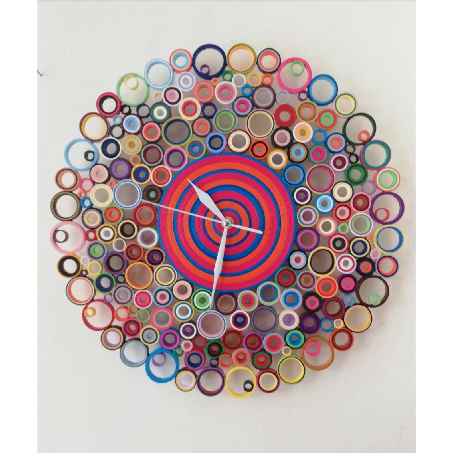 Wall Clock Paper Clock Colorful Clock Custom Clock for | Etsy