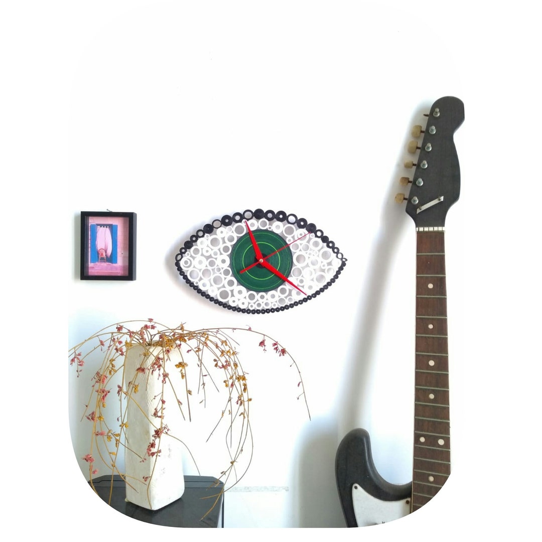 Wall Clock Eye Clock Paper Clock Personalized Clock - Etsy