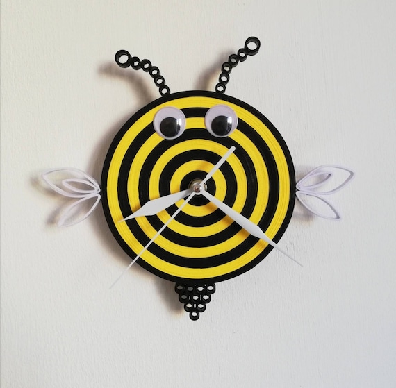 Bee Clock Paper Clock Bee Decor for Home Bee Clocks Bumble - Etsy
