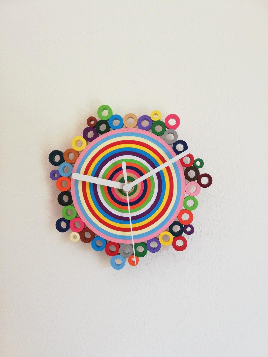 Small Wall Clock, First Anniversary Anniversary Gift, Paper Clock ...