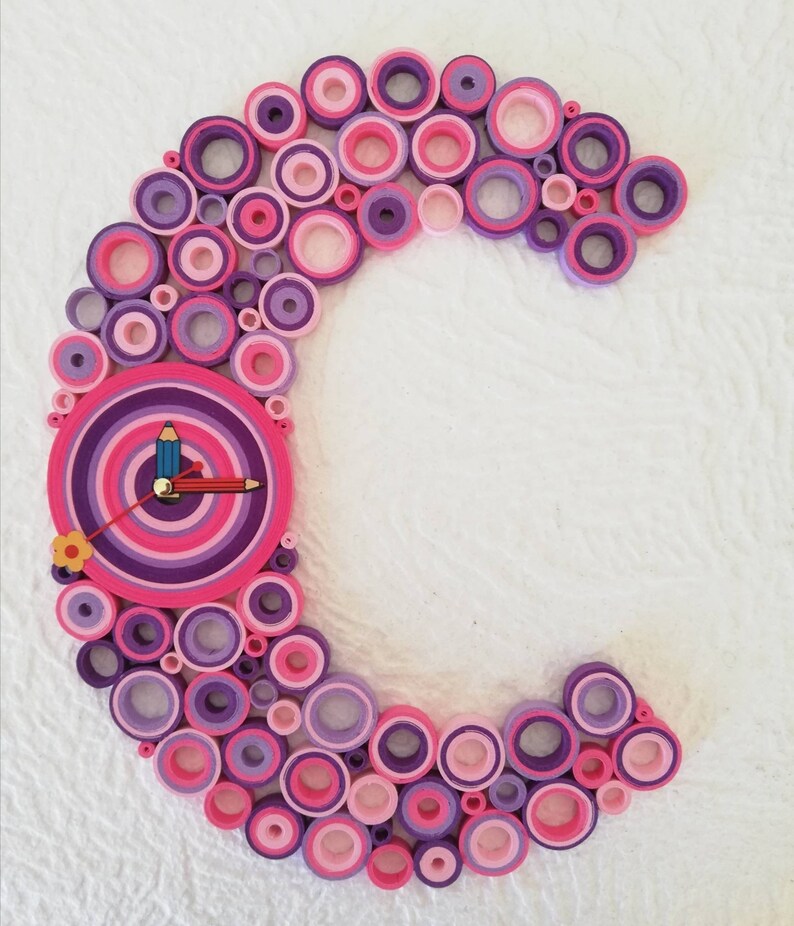 Wall Clock Letter C Decor Monogram Clock Letter C Monogram | Etsy