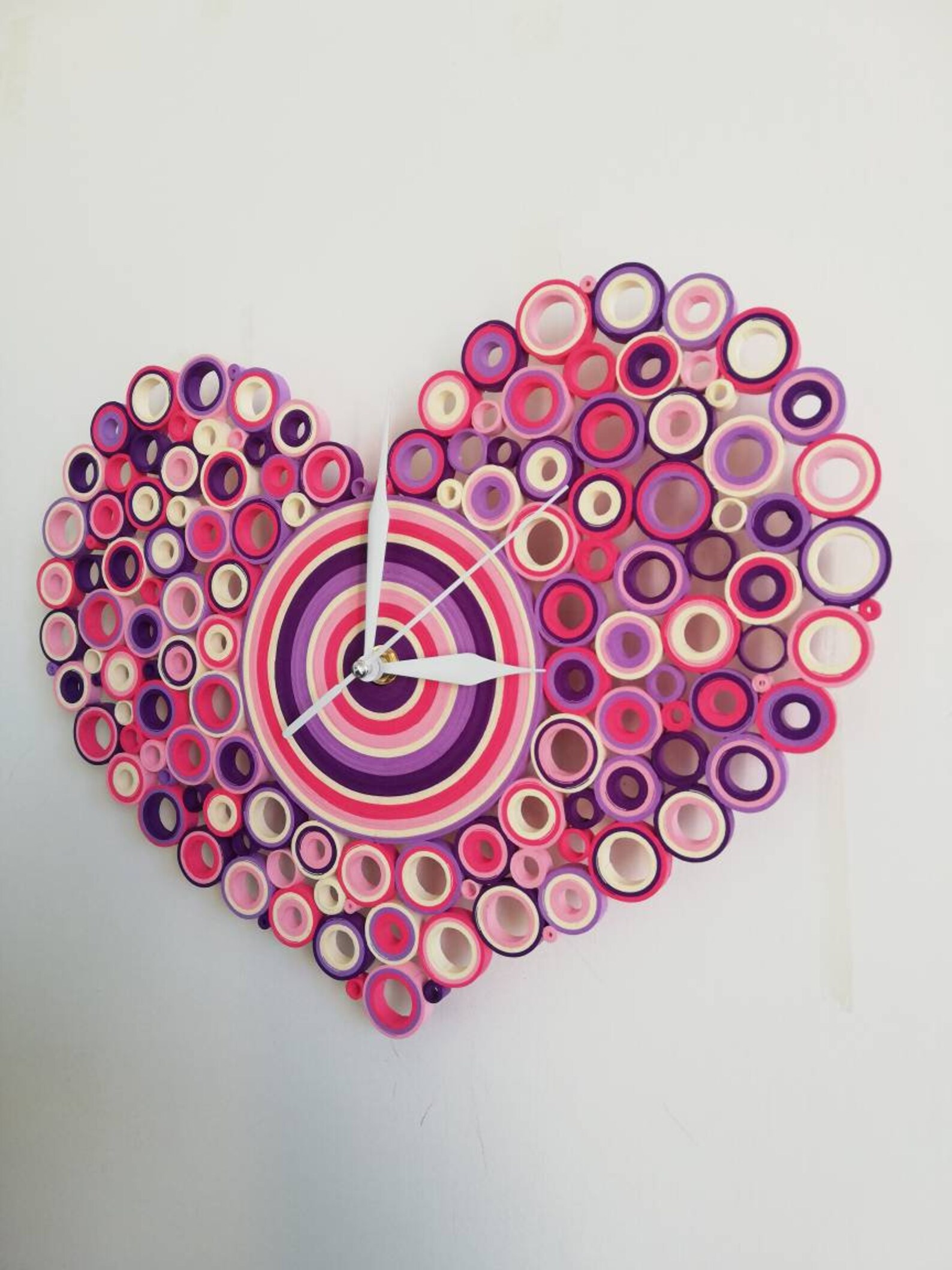 Heart Clock Wall Clock Paper Clock New Home Gift Kids - Etsy