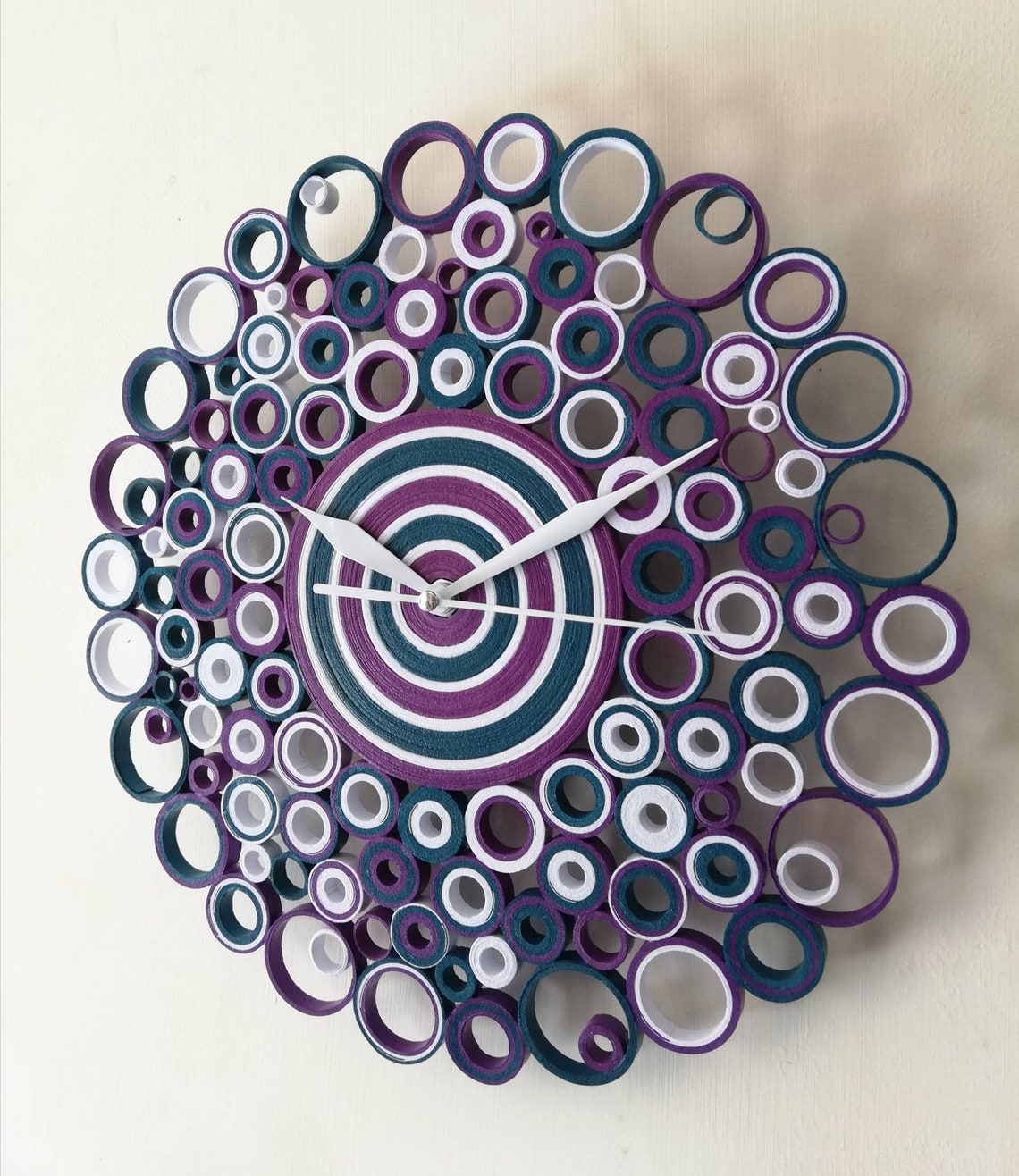 Wall Clock Paper Clock Modern Clock Bedroom Home Decor - Etsy