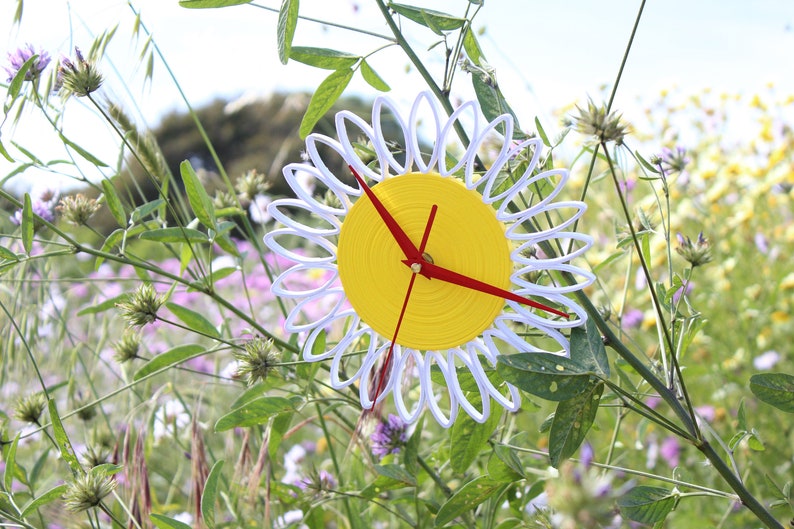 Wall Clock Daisy Clock Paper Clock Daisy Design First - Etsy