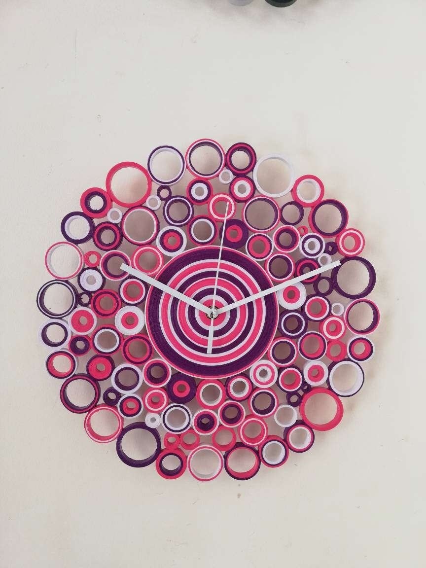 Unique Wall Clock Paper Clock First Anniversary Gift No | Etsy