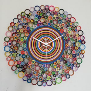 Large Wall Clock, Paper Clock, Colorful Clock, 20 Inch Clock, First ...