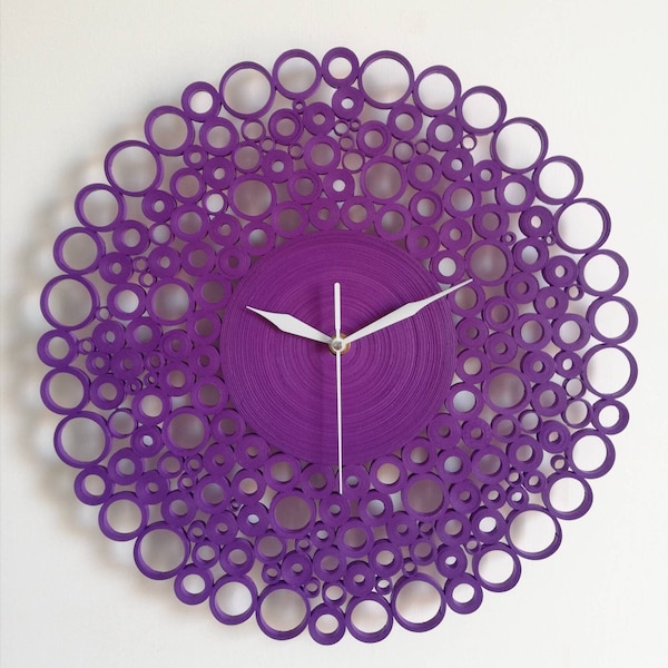 Purple Clock - Etsy