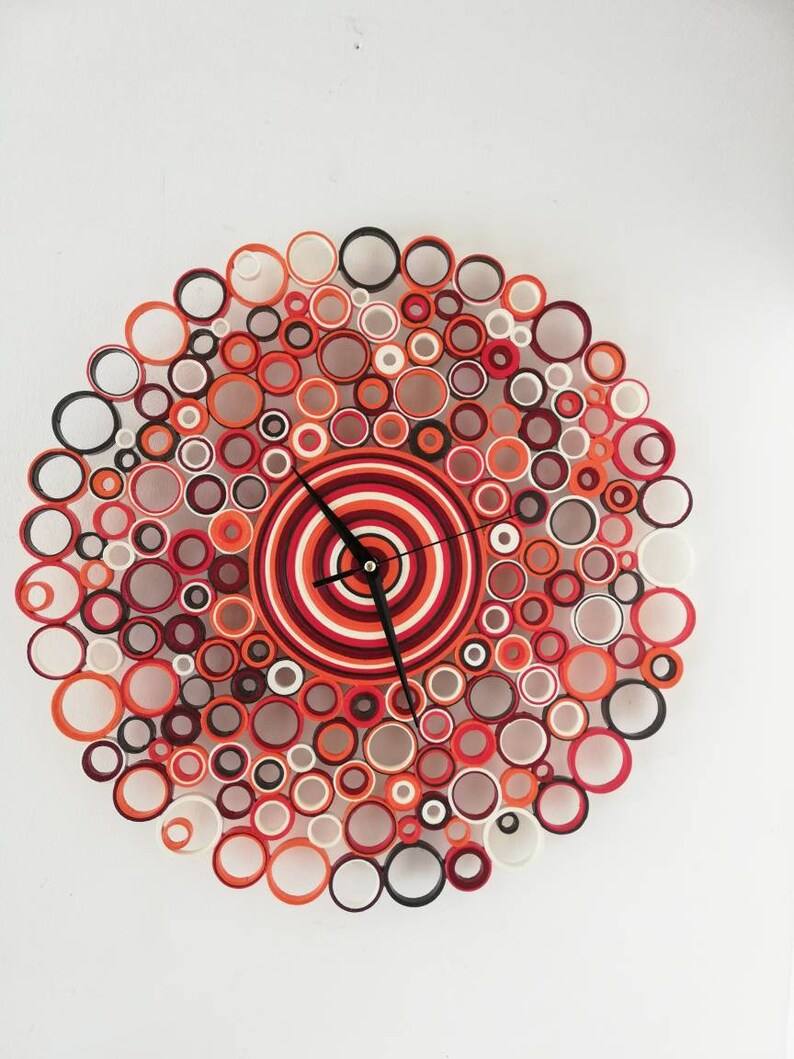 Unique Wall Clocks Large Wall Clock Paper Clock Bedroom | Etsy