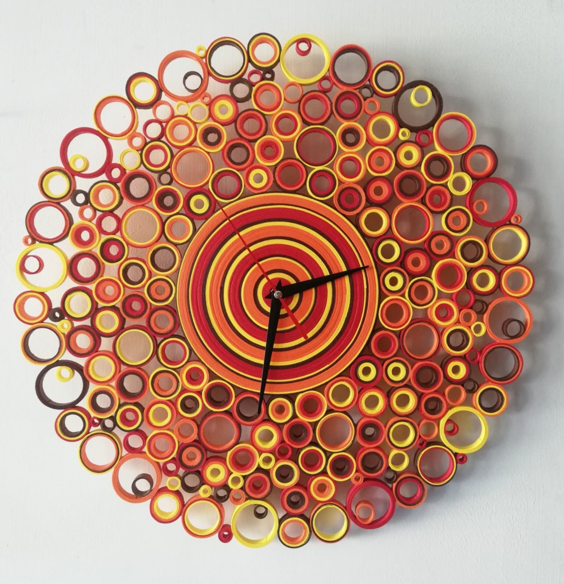 Wall Clock Paper Clock Unique Wall Clock Kitchen Decor | Etsy