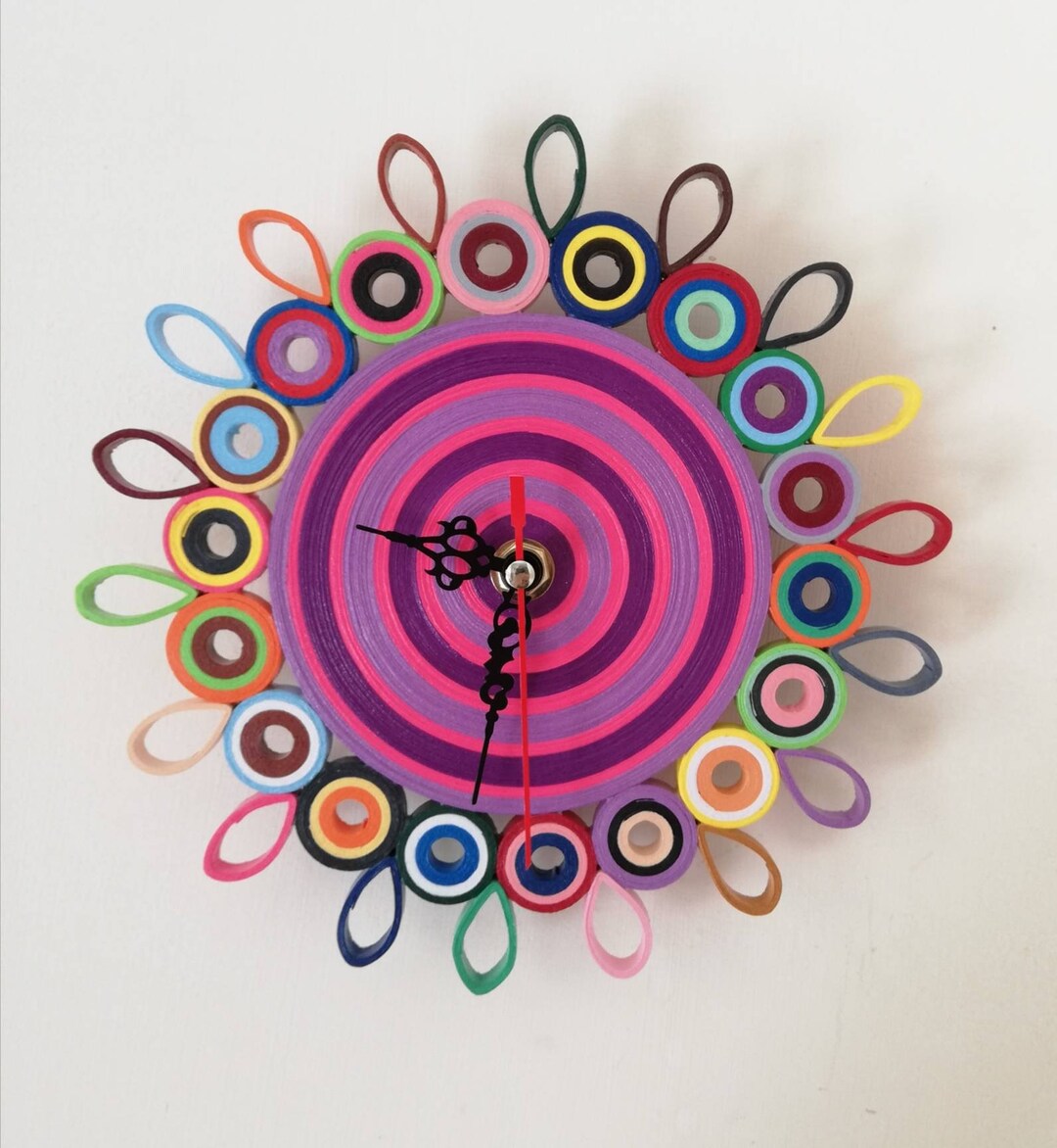 Small Wall Clock, Paper Clock, Housewarming Gift, No Ticking, Unique ...