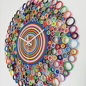 Large Wall Clock, Paper Clock, Colorful Wall Clock, First Anniversary ...