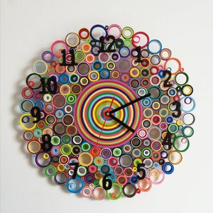 1st Anniversary Gift for Husband , Large Wall Clock, Paper Clock, First ...