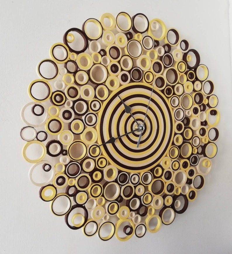 Wall Clock 1st Anniversary Gift Paper Clock Paper Art - Etsy