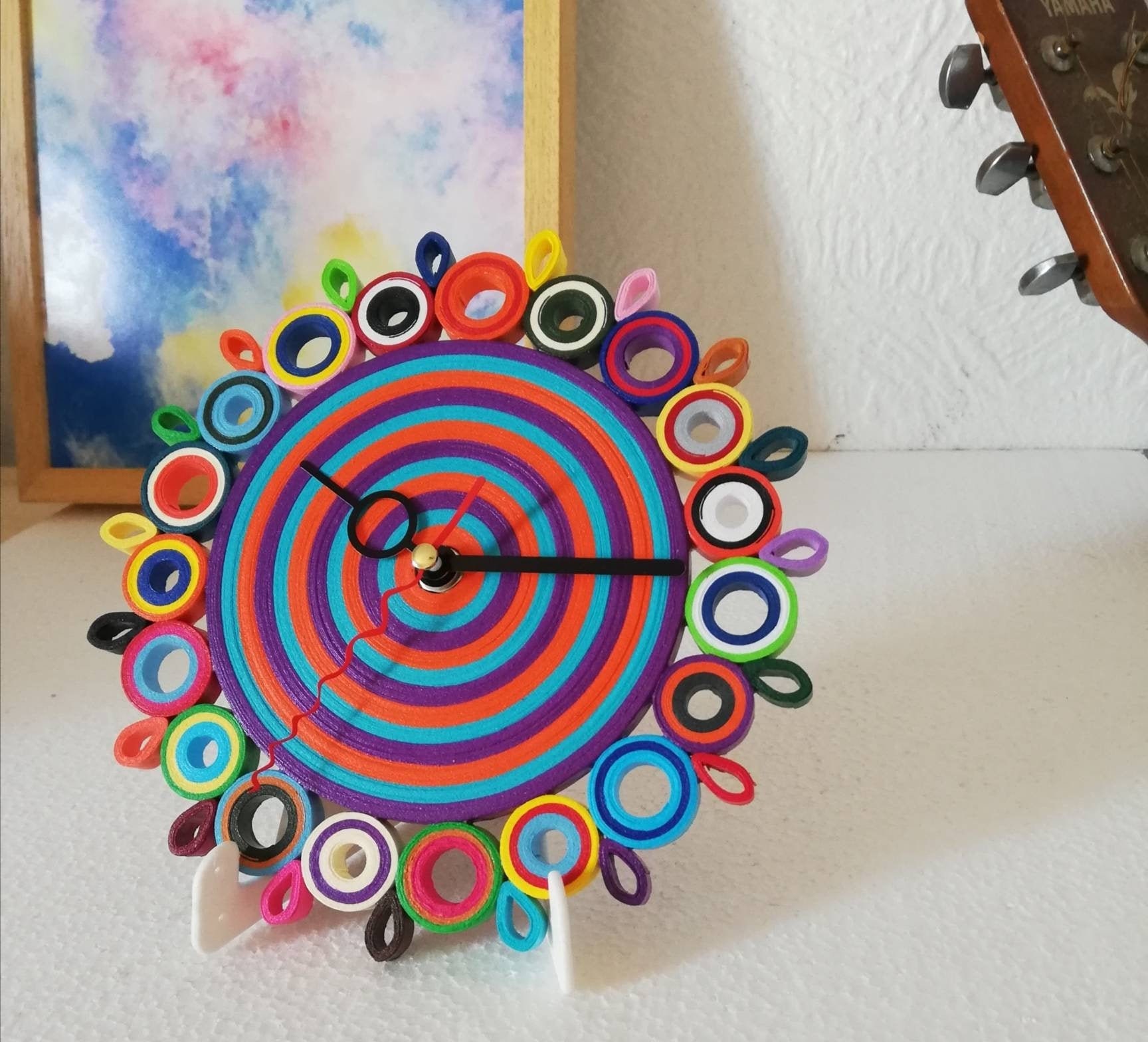 Table Clock Small Clock Paper Clock Desk Accessories - Etsy