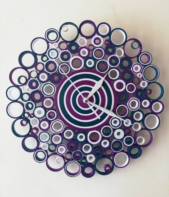 Wall Clock Paper Clock Modern Clock Bedroom Home Decor | Etsy