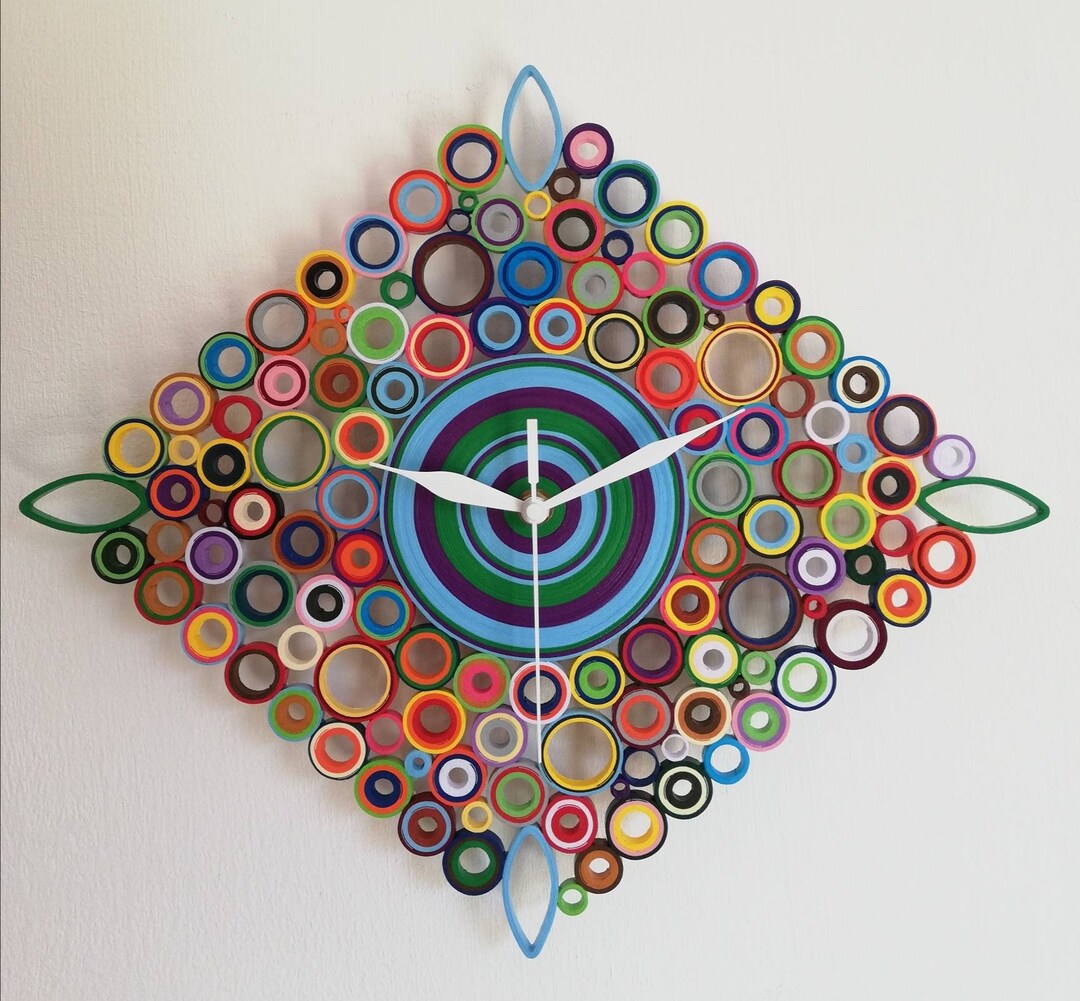 Personalized Wall Clock, Paper Wall Clock, 1st Anniversary Gifts for ...