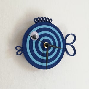 Fish Clock, Paper Clock, Fish Wall Decor, Wall Clock, Handmade Fish ...