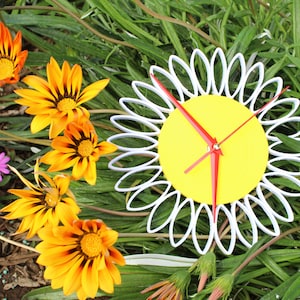 Wall Clock, Daisy Clock, Paper Clock, Daisy Design, First Anniversary ...
