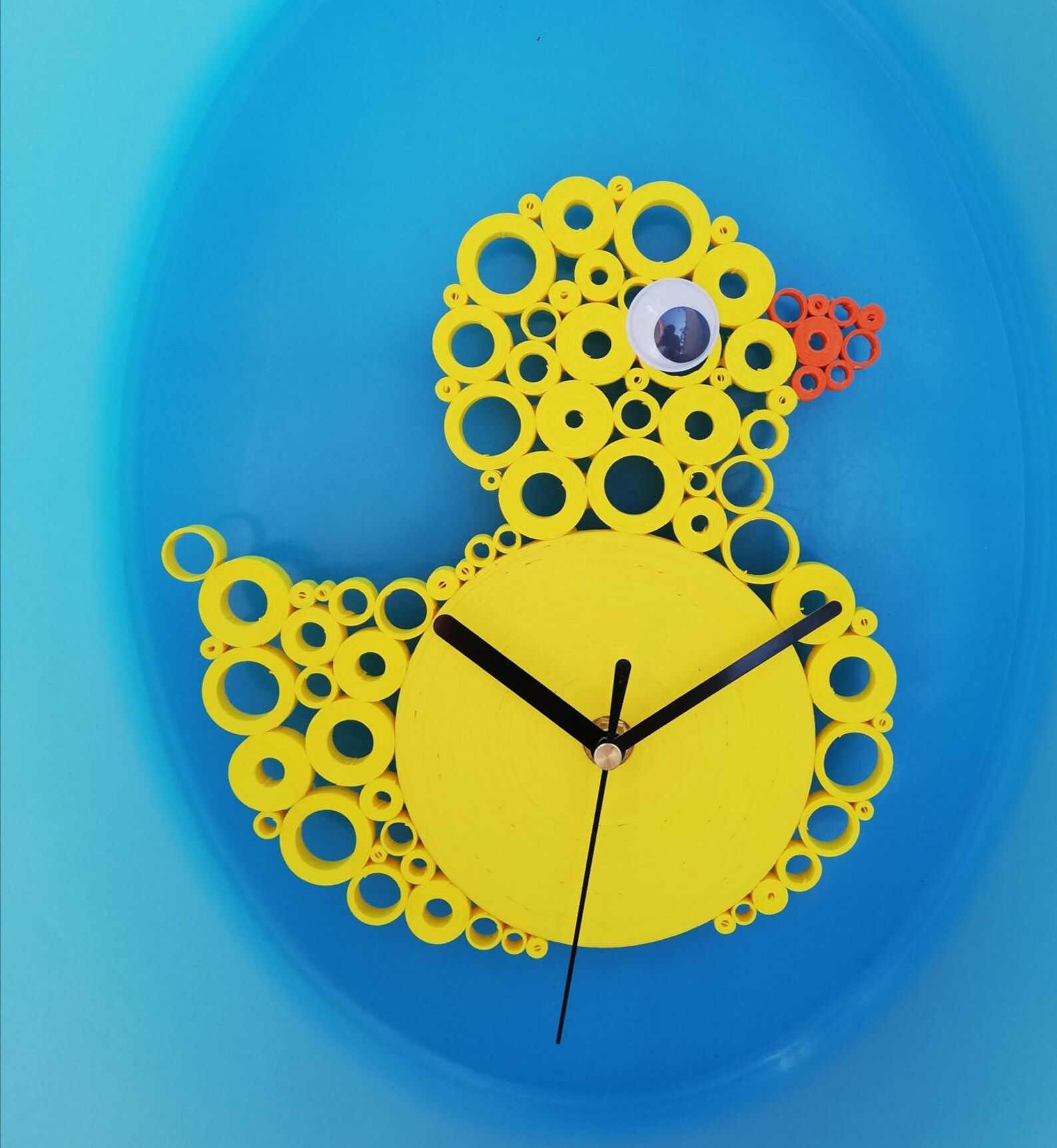 Wall Clock, Ducky Clock, Paper Clock, Kids Room Clock, Kids Room Gift ...