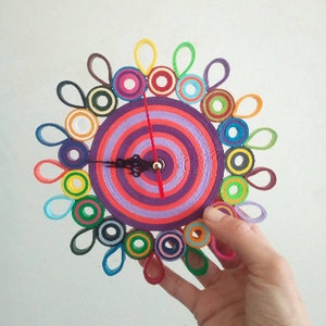 Small Wall Clock, Paper Clock, Housewarming Gift, No Ticking, Unique ...