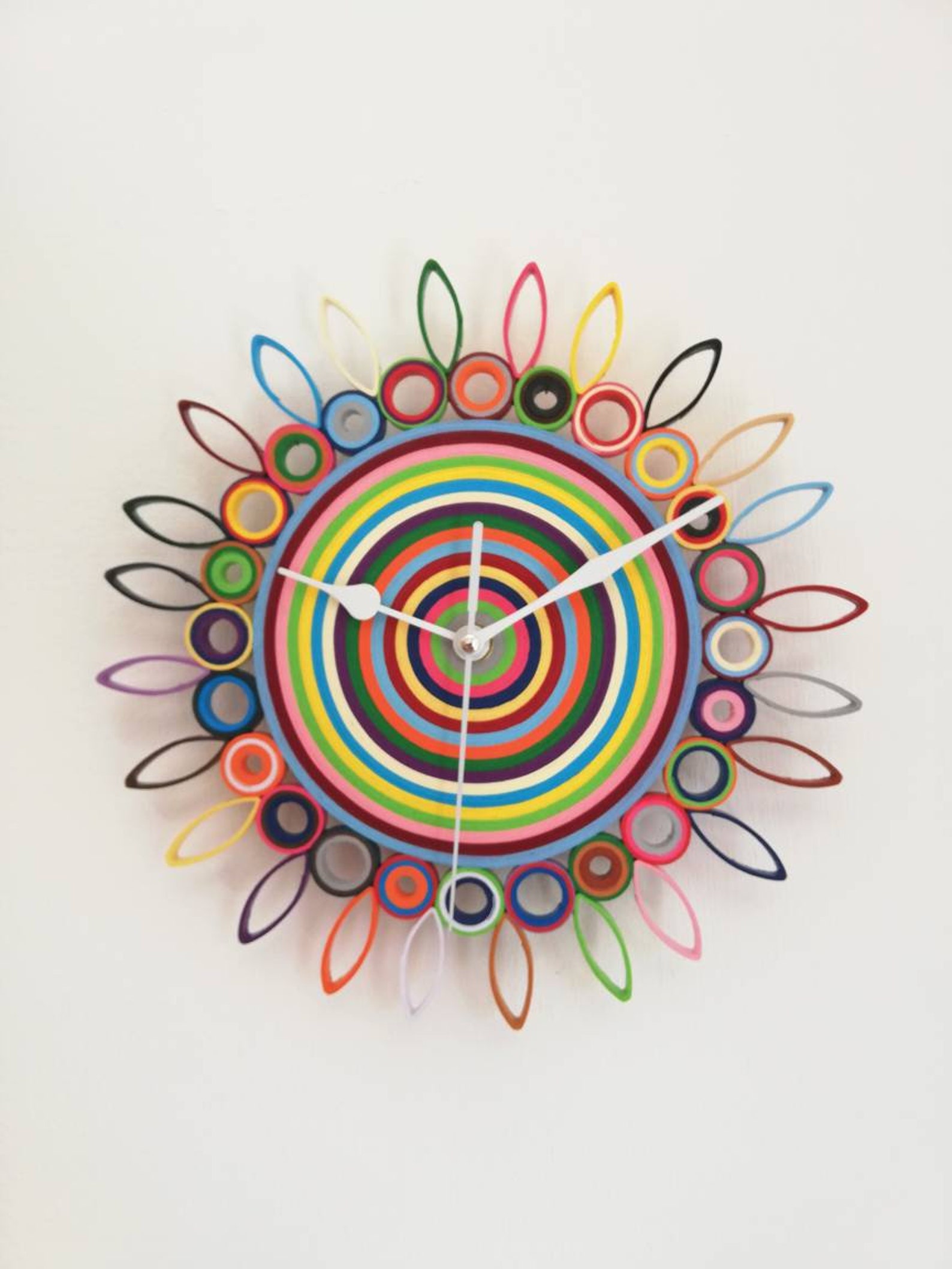 Wall Clock Paper Clock Quilling Decor Unique Wall Clocks - Etsy