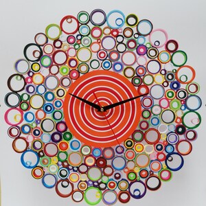 Wall Clock, Paper Clock, Colorful Clock, Custom Clock for Wall, Kids ...