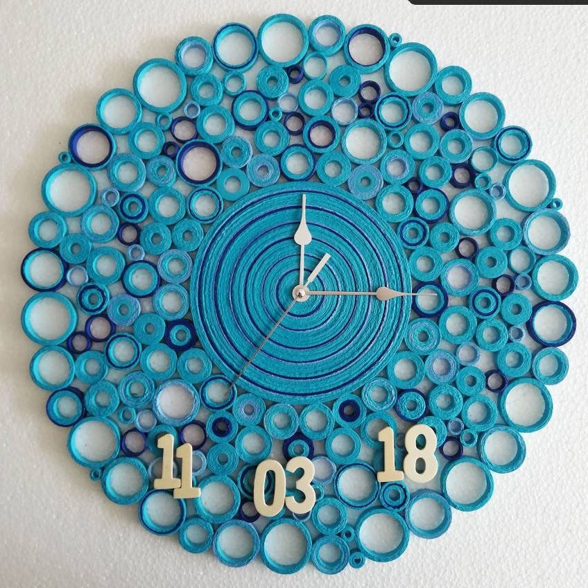 1st Anniversary Gift for Husband Large Wall Clock Paper | Etsy