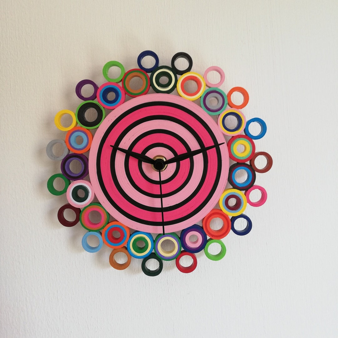 Small Wall Clock, Paper Clock, Housewarming Gift, No Ticking Clock ...