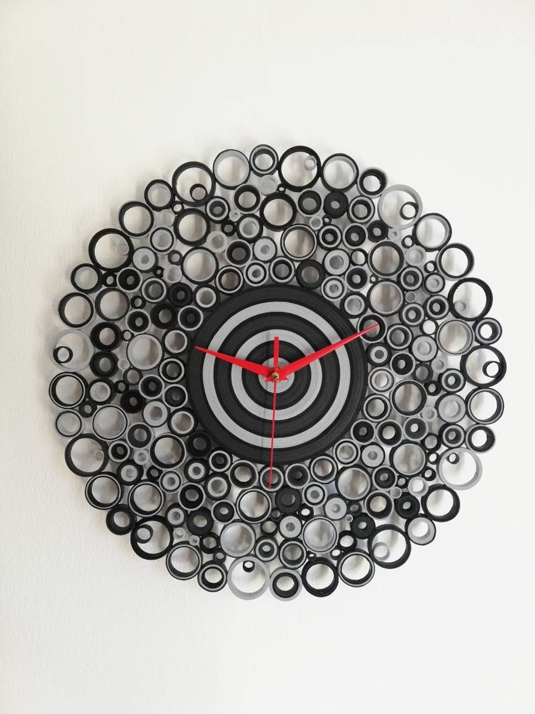Unique Wall Clock, Paper Clock, Anniversary Gift, Modern Clock, Home ...