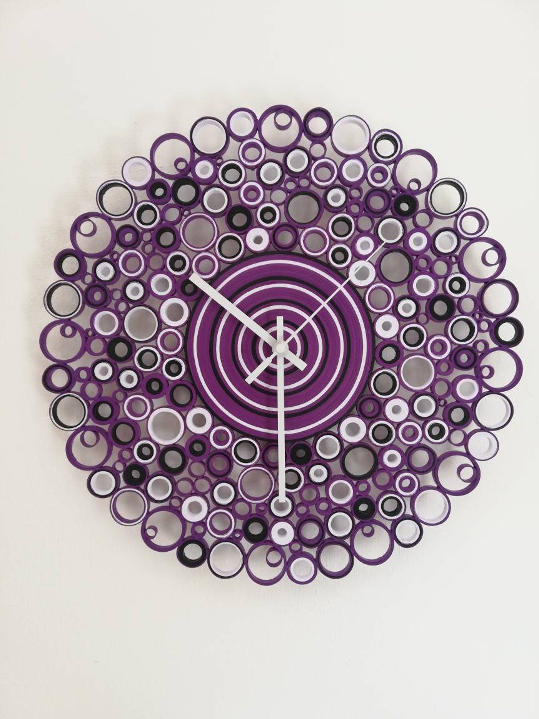 Wall Clock, Quilling Art, 1st Anniversary Gift, Paper Clock, Paper Art ...