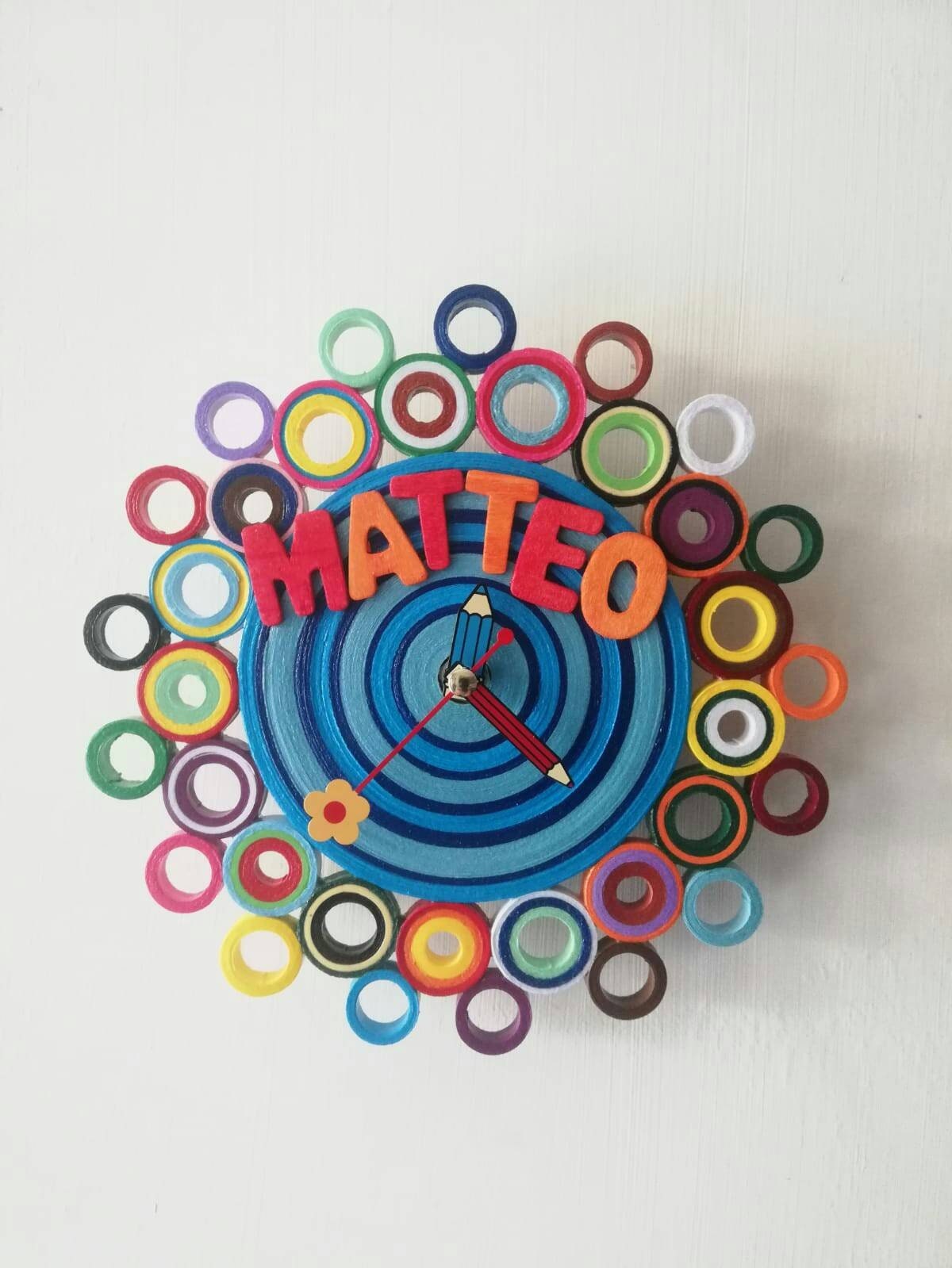 Small Wall Clock Kids Room Decor Custom Name Art Baby - Etsy