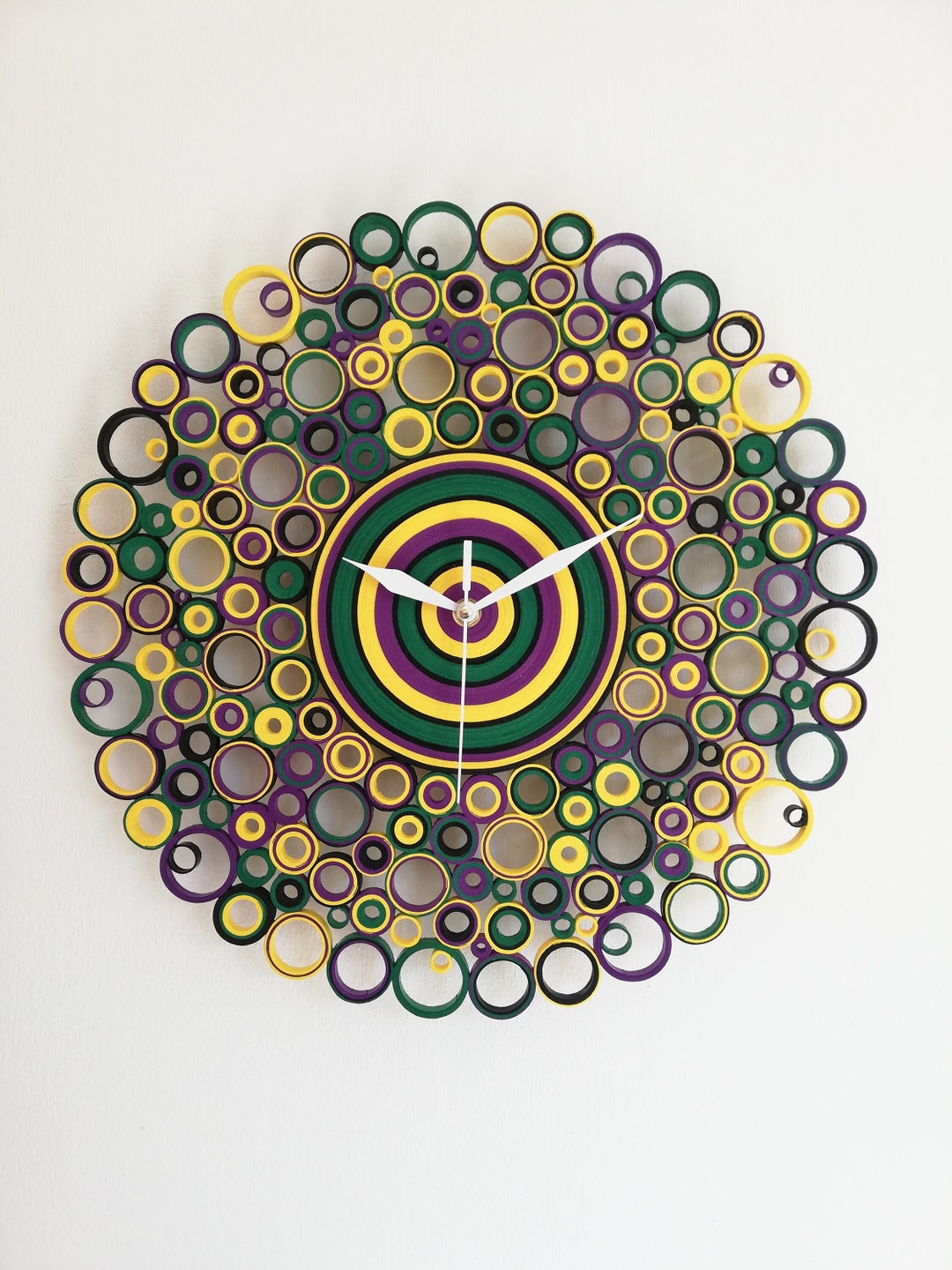 Wall Clock, Paper Clock, Unique Wall Decor, Unusual Wall Clocks, Silent ...