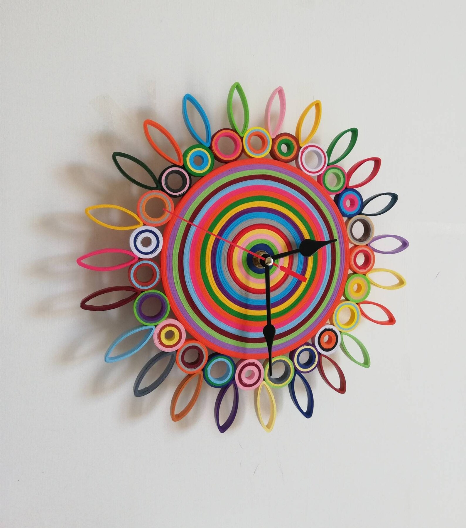 Wall Clock Paper Clock Quilling Decor Unique Wall Clocks - Etsy
