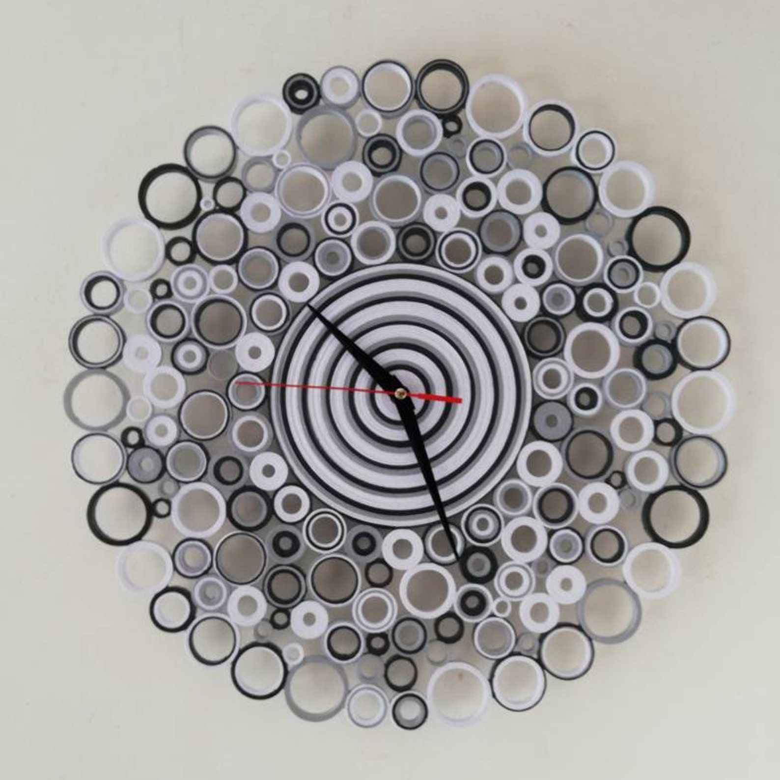Unique Wall Clocks Large Wall Clock Paper Clock Bedroom | Etsy